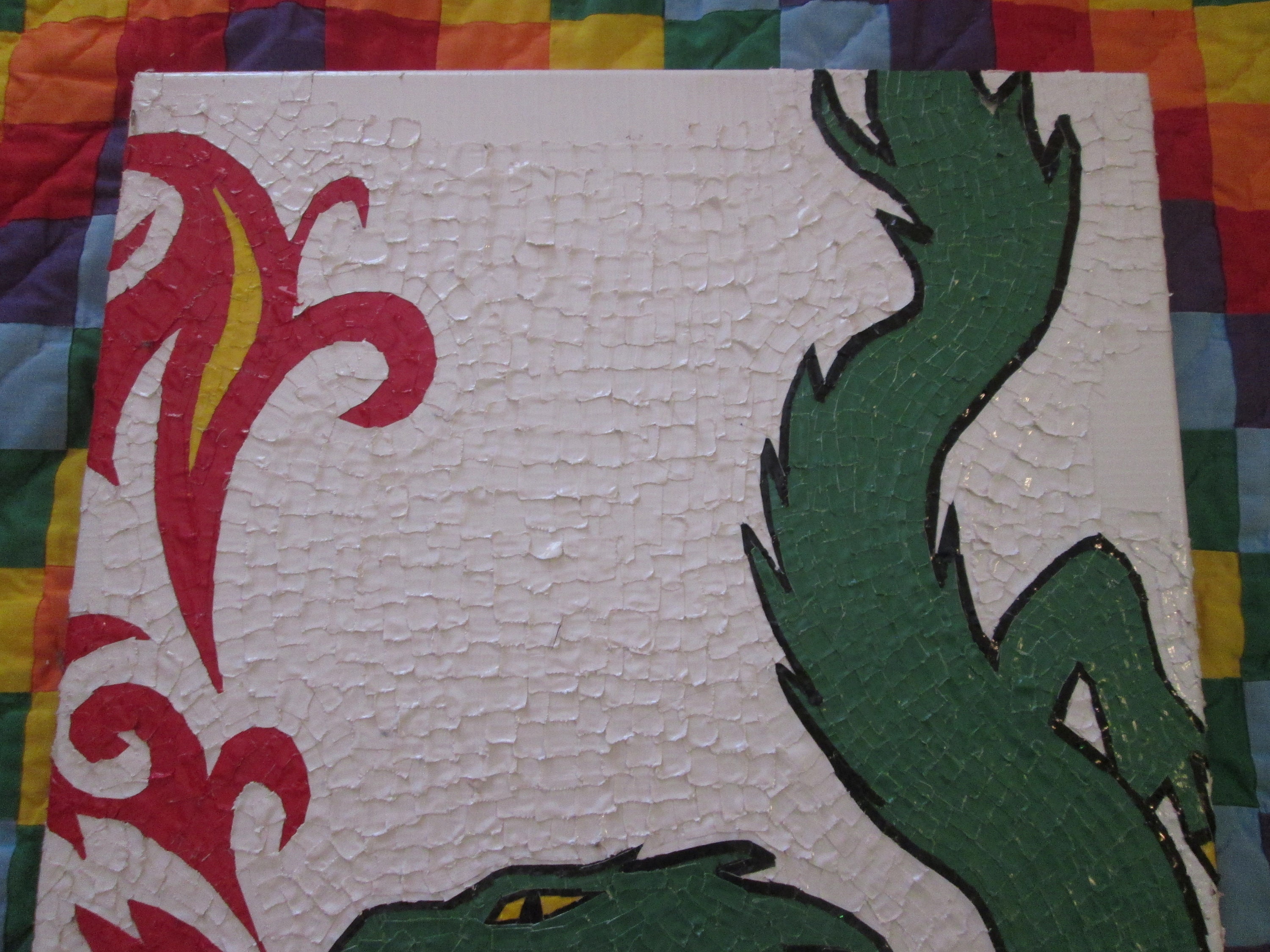 UAB Dragon Art Collage Art Dragon Scale Colored Tape Art Mosaic ...