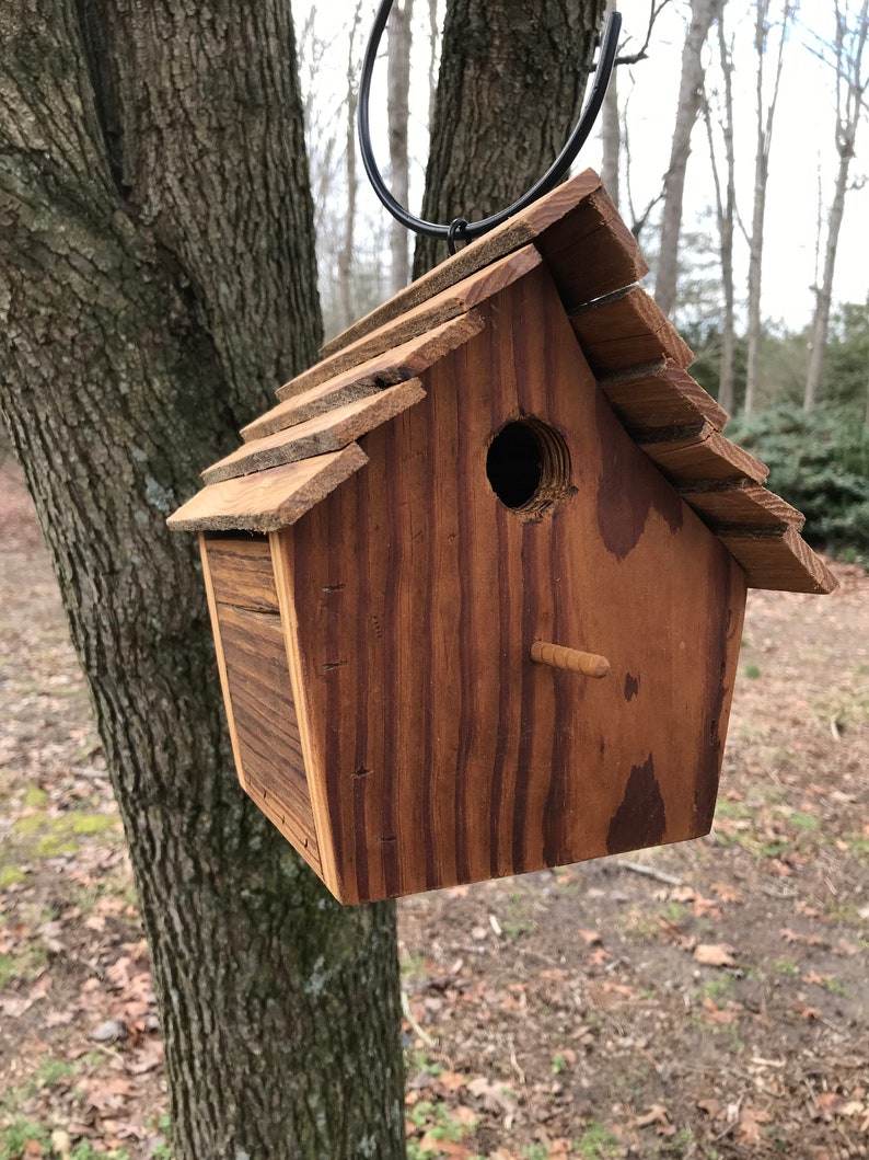 Birdhouse With Sloped Roof - Etsy