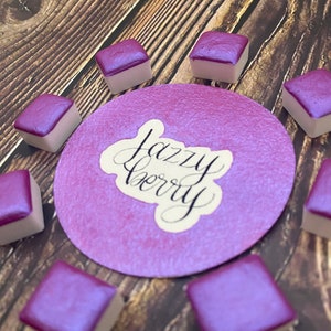 Jazzy Berry Pink Shimmer Watercolor Half Pan Watercolor Palette - Etsy