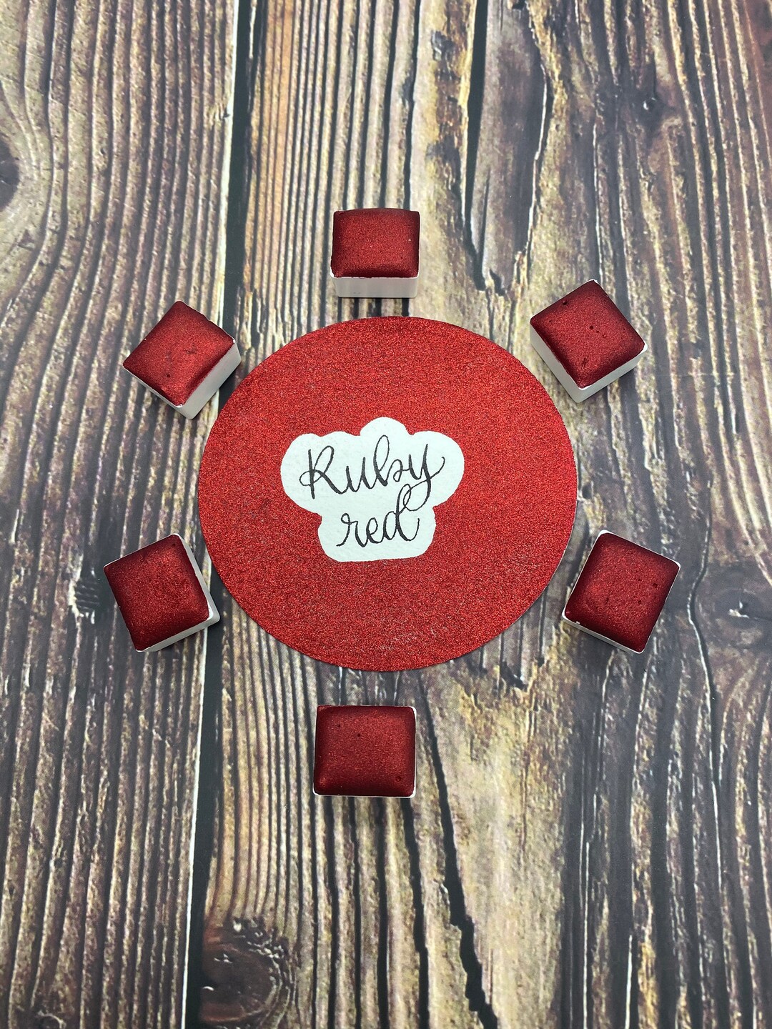 Ruby Red Glitter Handmade Watercolor - Etsy