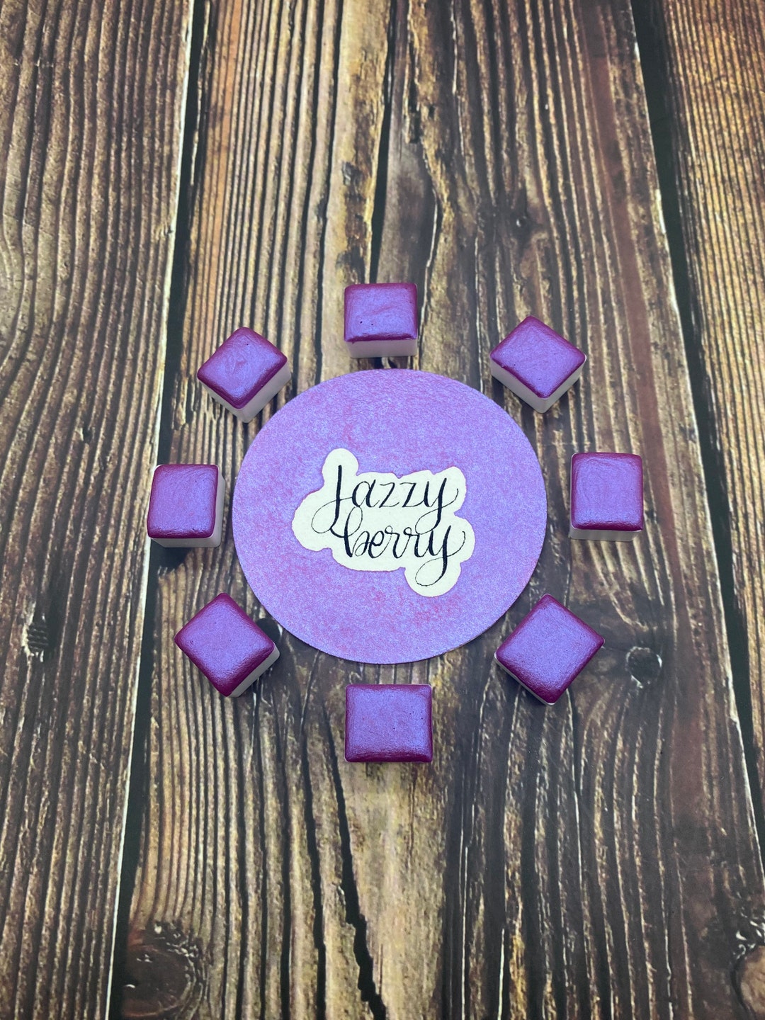 Jazzy Berry Pink Shimmer Watercolor Half Pan Watercolor Palette - Etsy