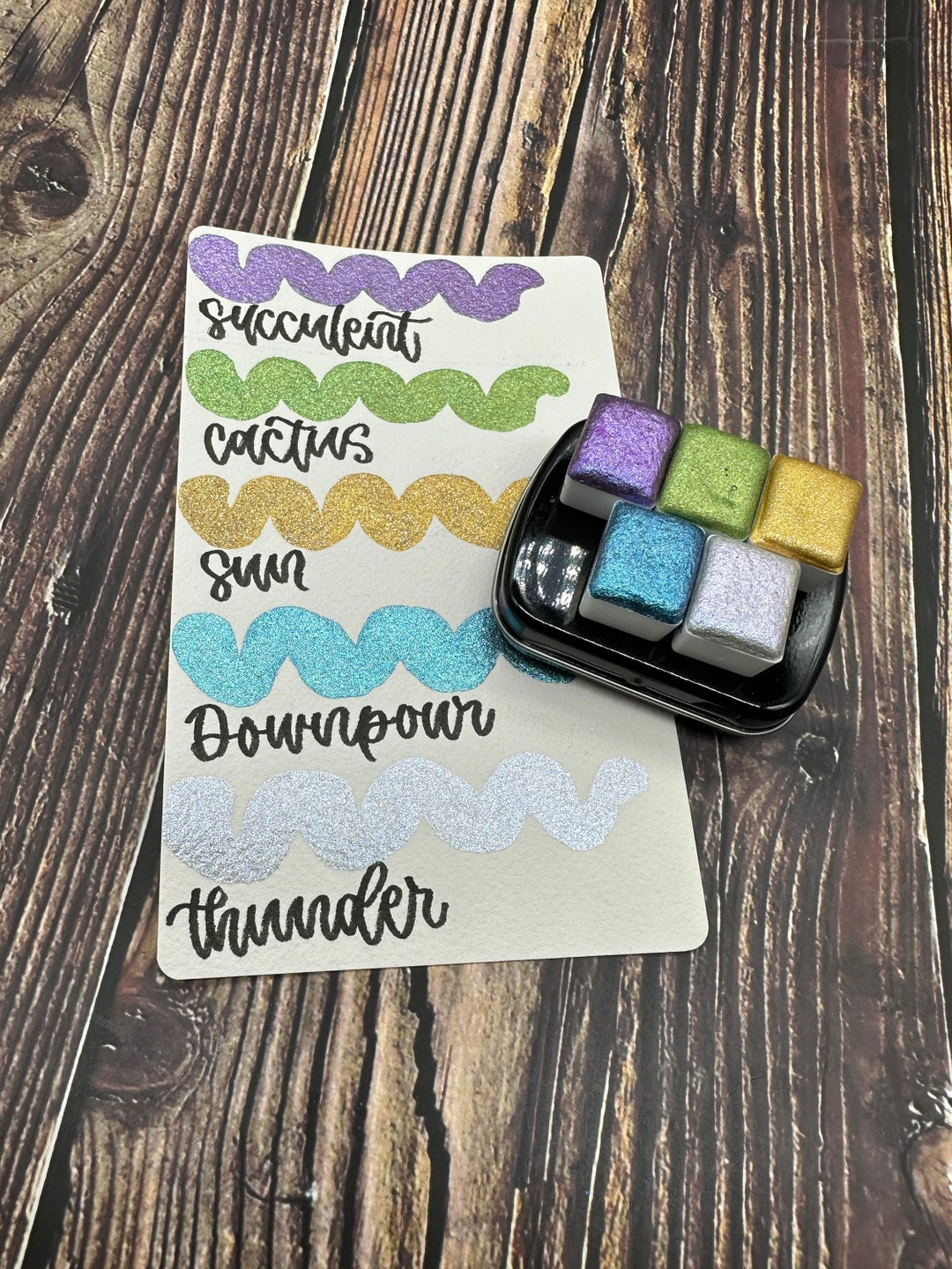 Desert Monsoon Collection 5 Color Set 2ml Half Pan Size Handmade ...