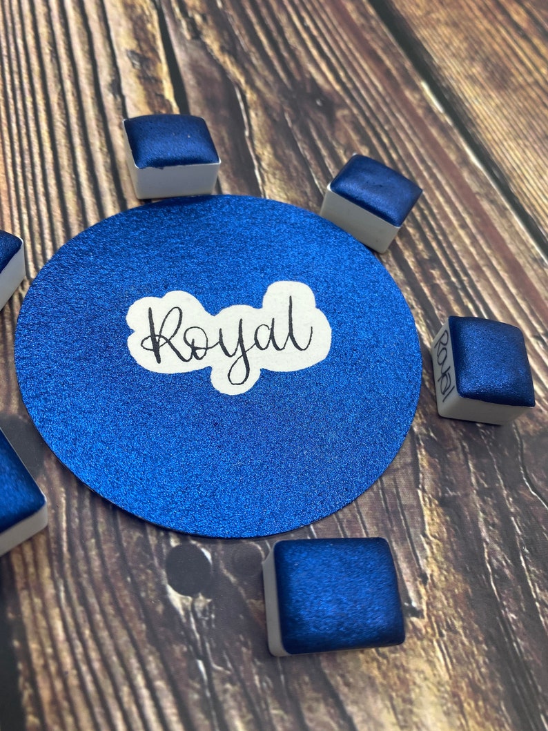 Royal Blue Glitter Handmade Watercolor | Etsy