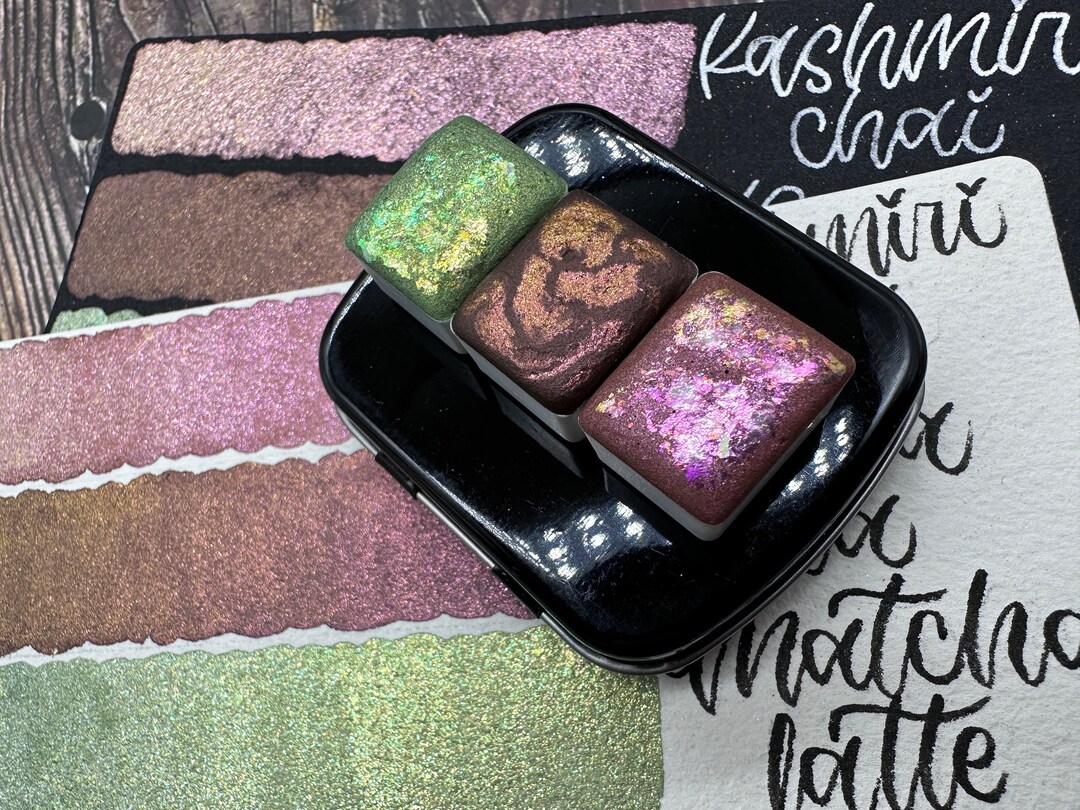 Tea Time Collection Color Set 2ml Half Pan Size Handmade Watercolor ...