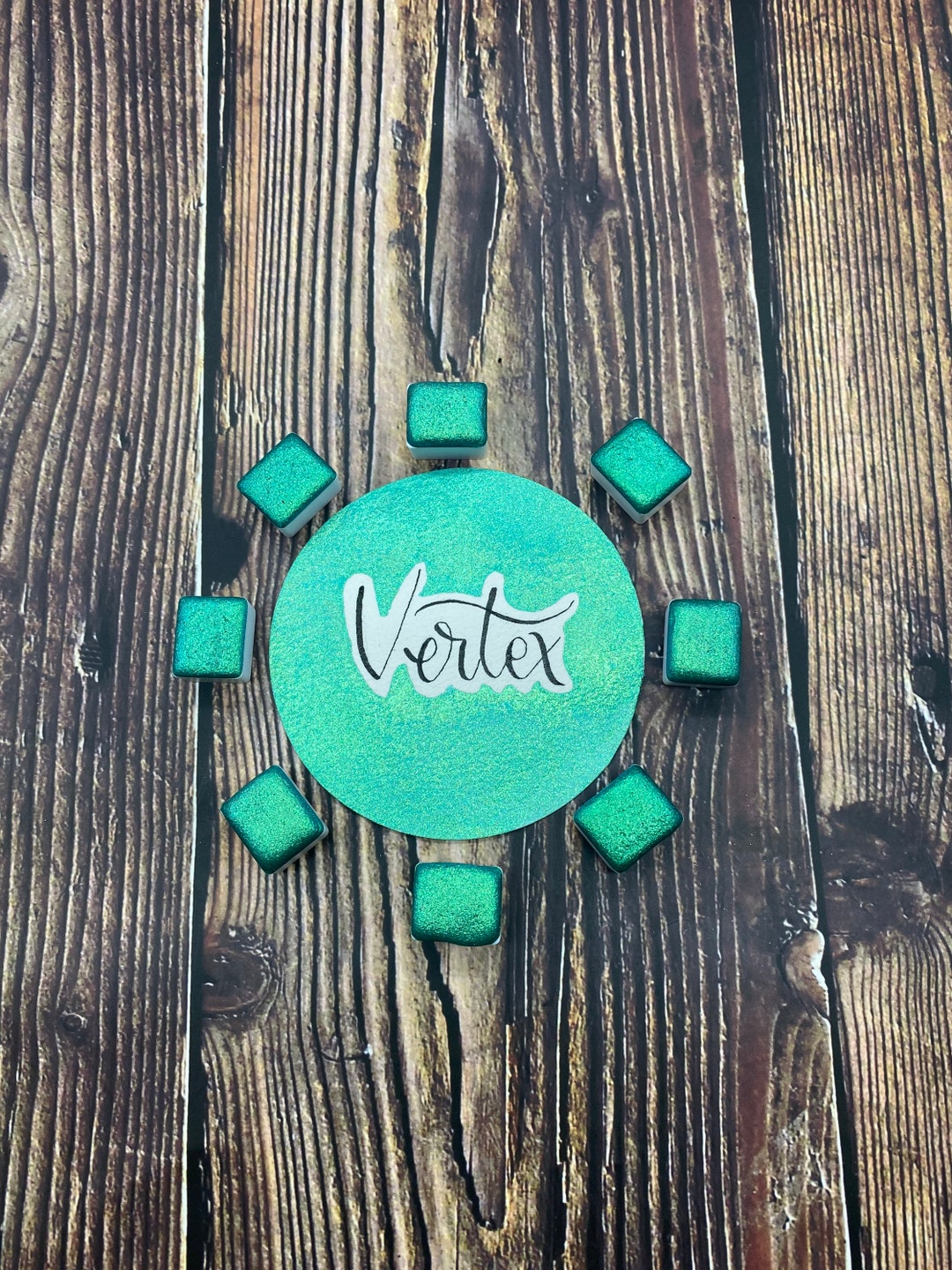 Vertex Green Chunky Shift Handgemachte Aquarell Halfpan - Etsy.de