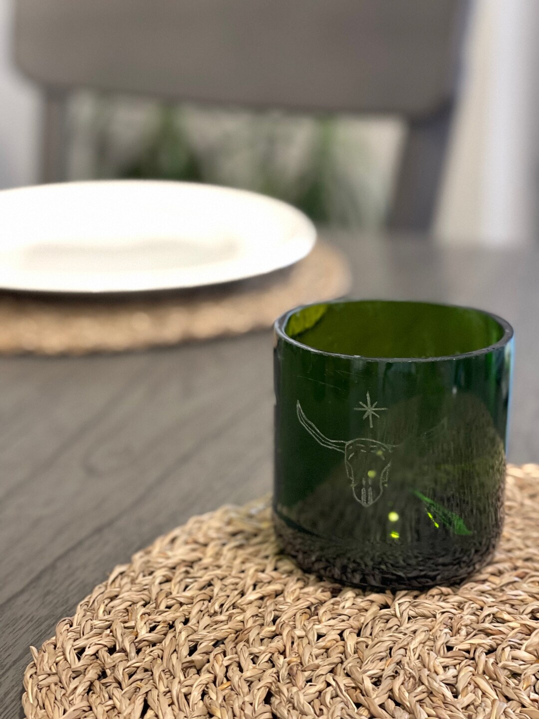 Handmade Bull Skull Cup (made From Recycled Wine Bottle) - Etsy
