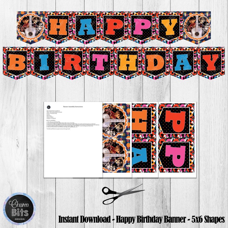 Coco Birthday Party Kit Coco Birthday Decorations PRINTABLE - Etsy