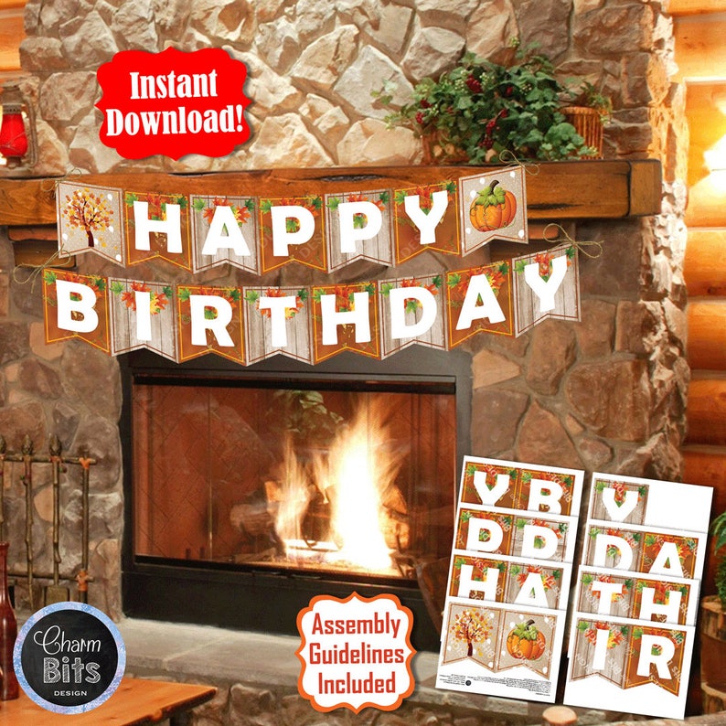 Fall Birthday Decor, 1st Birthday Banner, Fall Decoration, Autumn ...