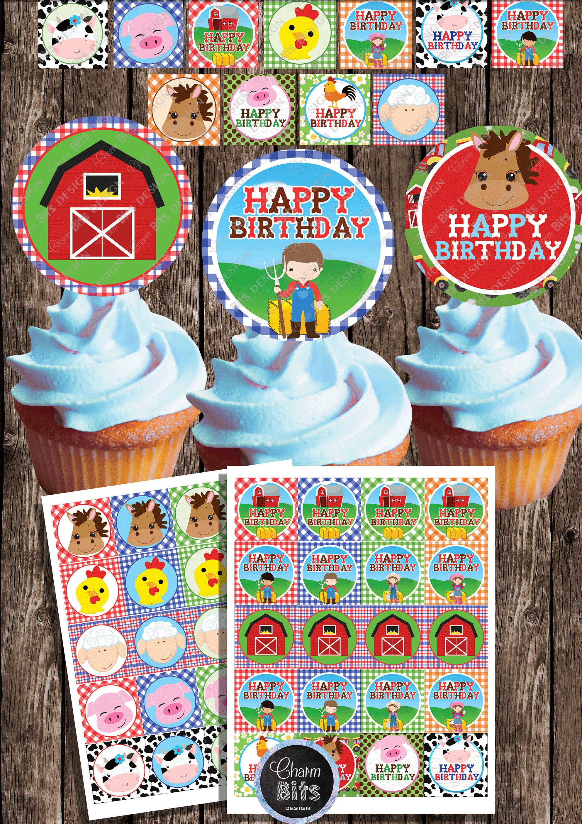 Farm Birthday Party, Barnyard Birthday Decorations, Farm Birthday Pack ...