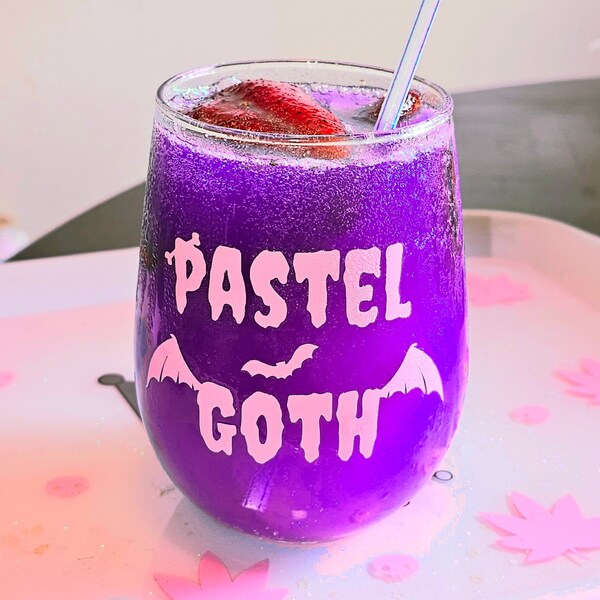 Goth Wine Glass - Etsy