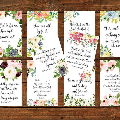 Bible Verse Cards Printable Set of 12size 4x6inspirational - Etsy