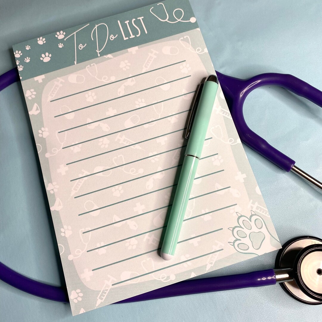To Do List, A5 Notepad, 50 Pages, Paw Prints. - Etsy