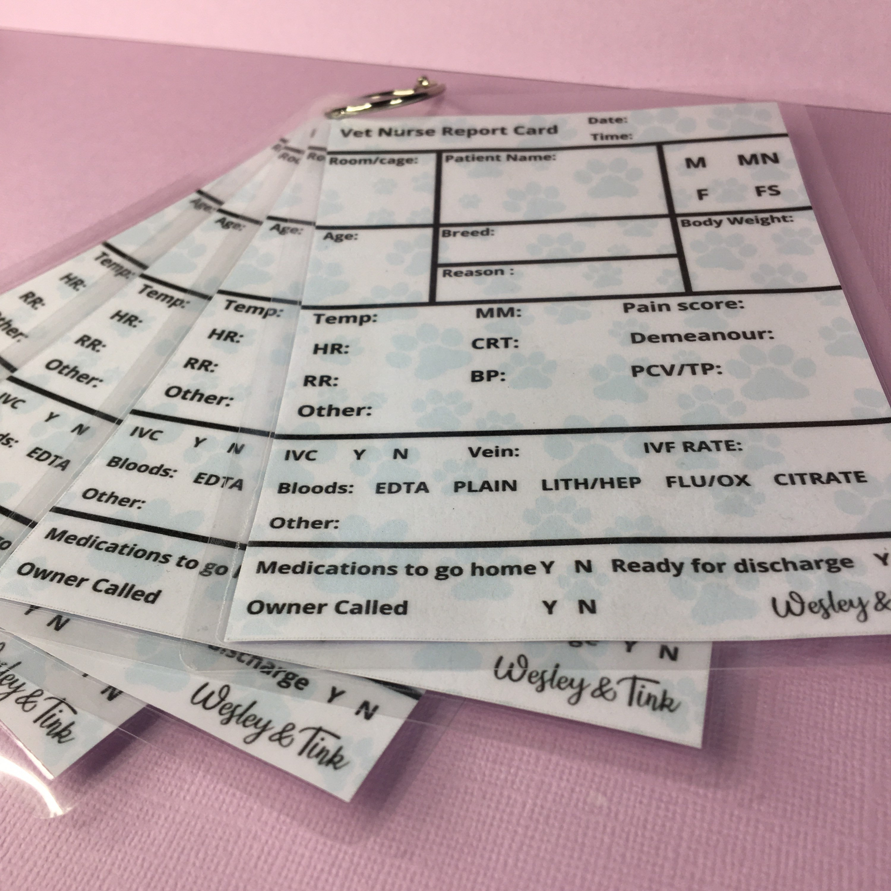 Laminated Vet Nurse Report Card TPR Assessment Orders | Etsy