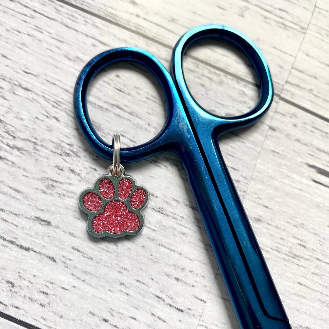 Set of 3 Paw Print Instrument Charms, Accessory, Glitter, Vet, Vet ...