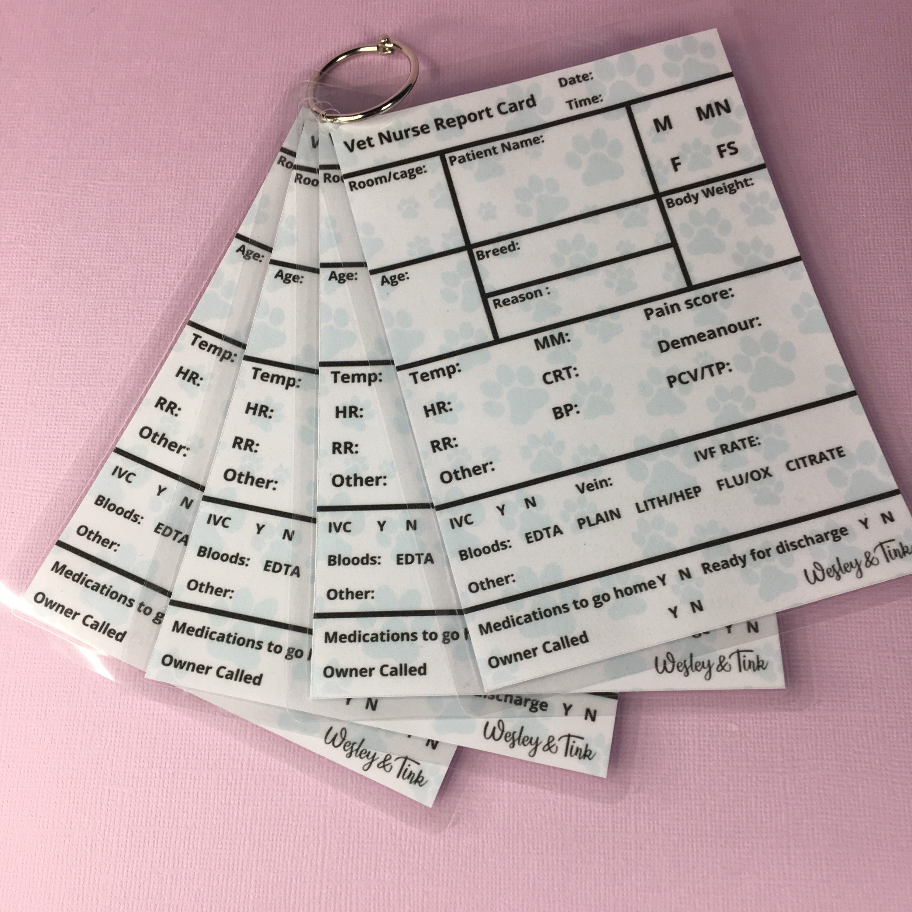 Laminated Vet Nurse Report Card TPR Assessment Orders | Etsy