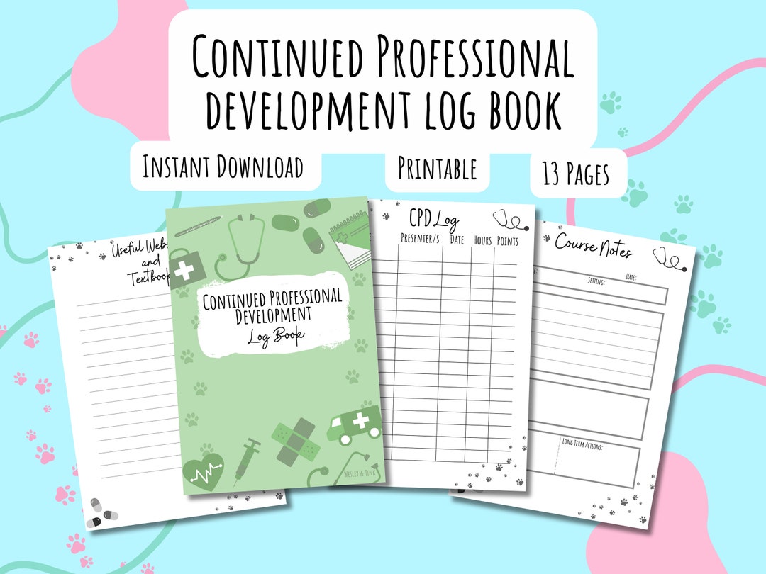Veterinary CPD Log Book: Printable Study Tracker (digital Download) - Etsy