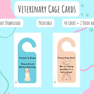 Veterinary Cage Cards: Alerts, Safety, Medical (digital Download) - Etsy