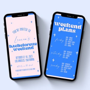 MOBILE Bachelorette Party Invitation Bachelorette Weekend Invitation ...