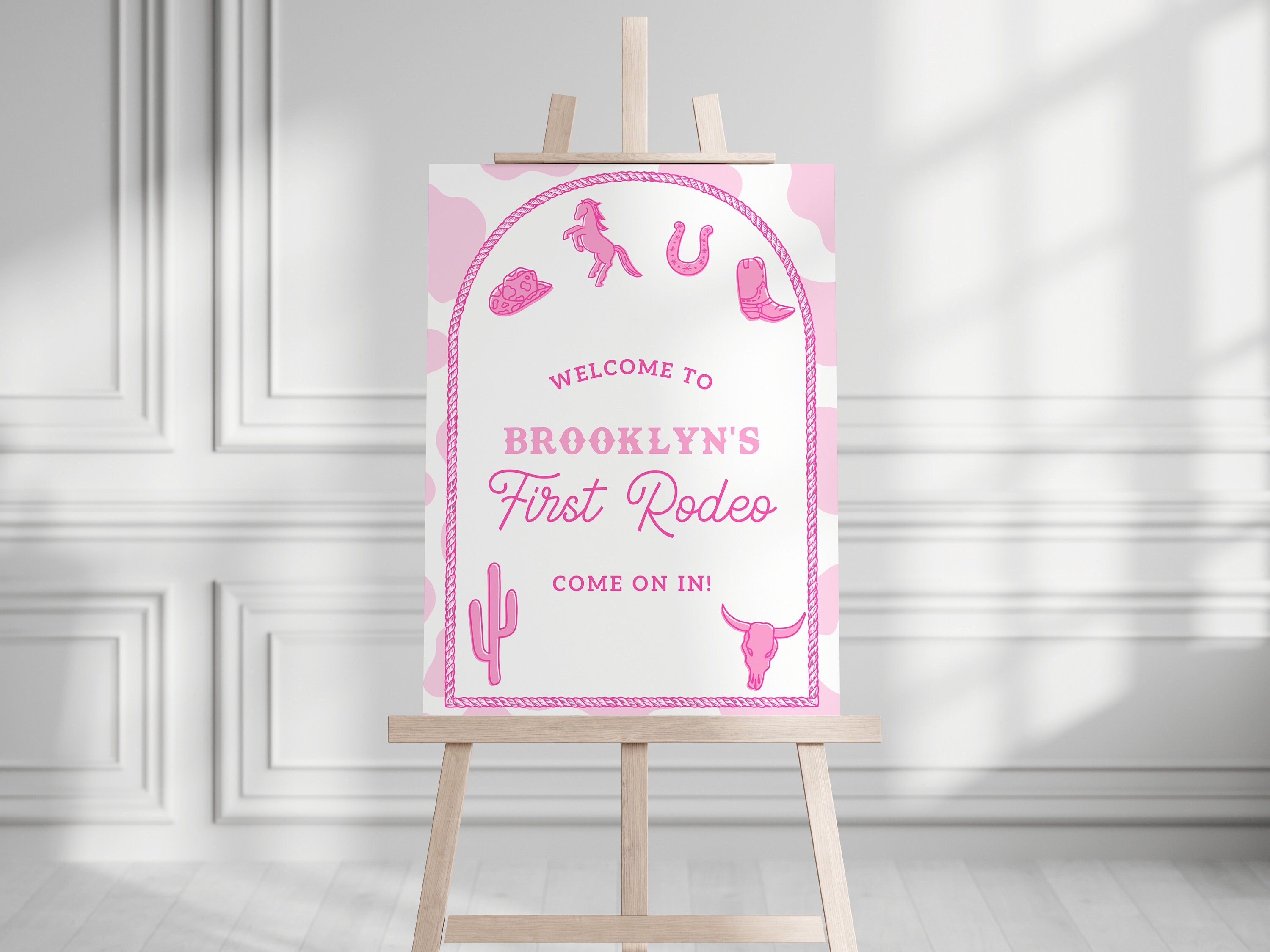 First Rodeo Welcome Sign Western First Birthday Rodeo Birthday - Etsy