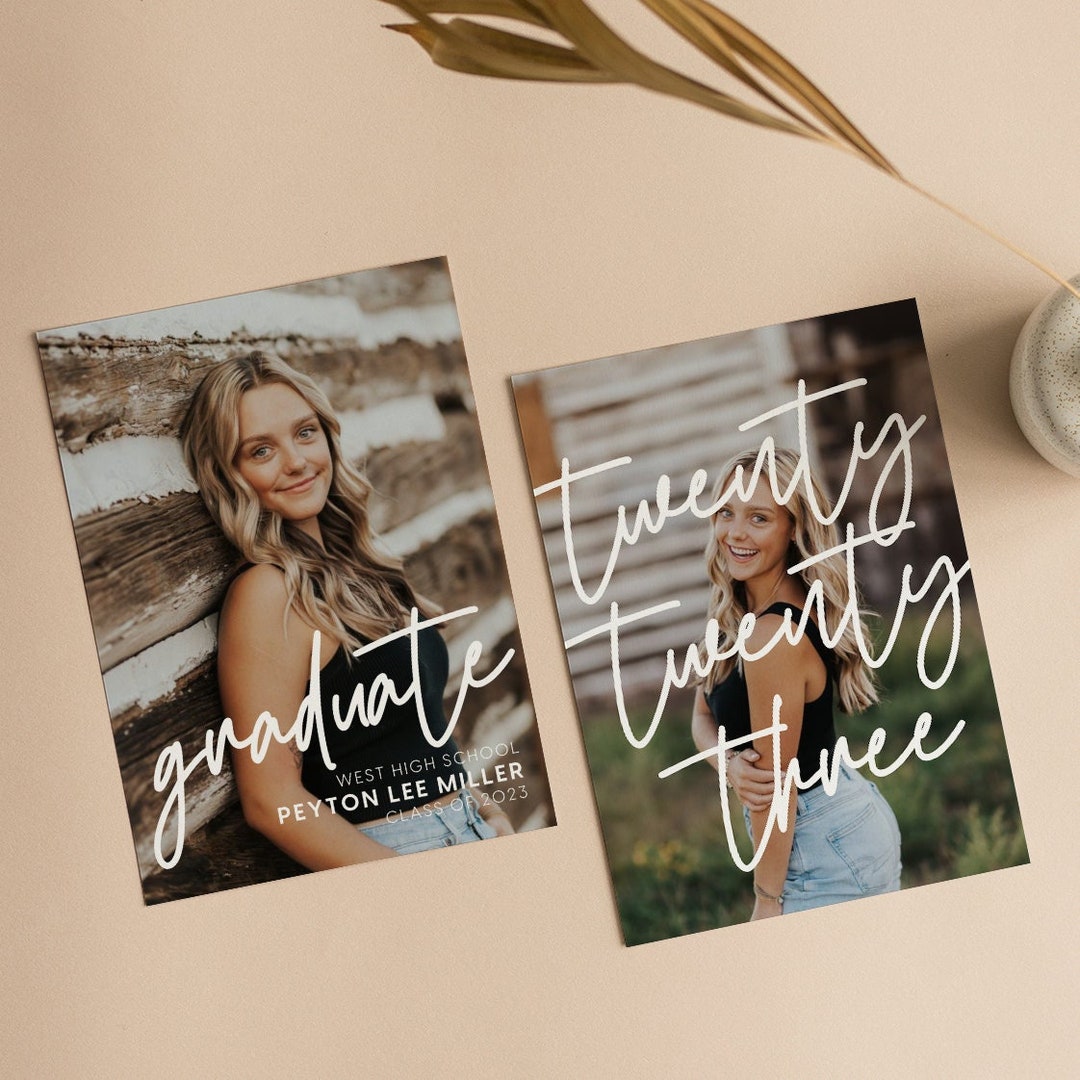 2023 Graduation Template Announcement Invitation Card Custom Class of ...