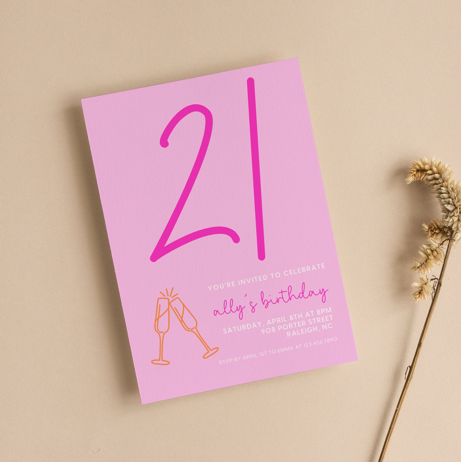 Birthday Invitation TEMPLATE Canva Invite Download Editable - Etsy