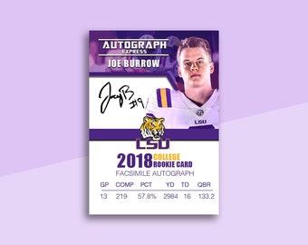 Lsu Joe Burrow Card - Etsy