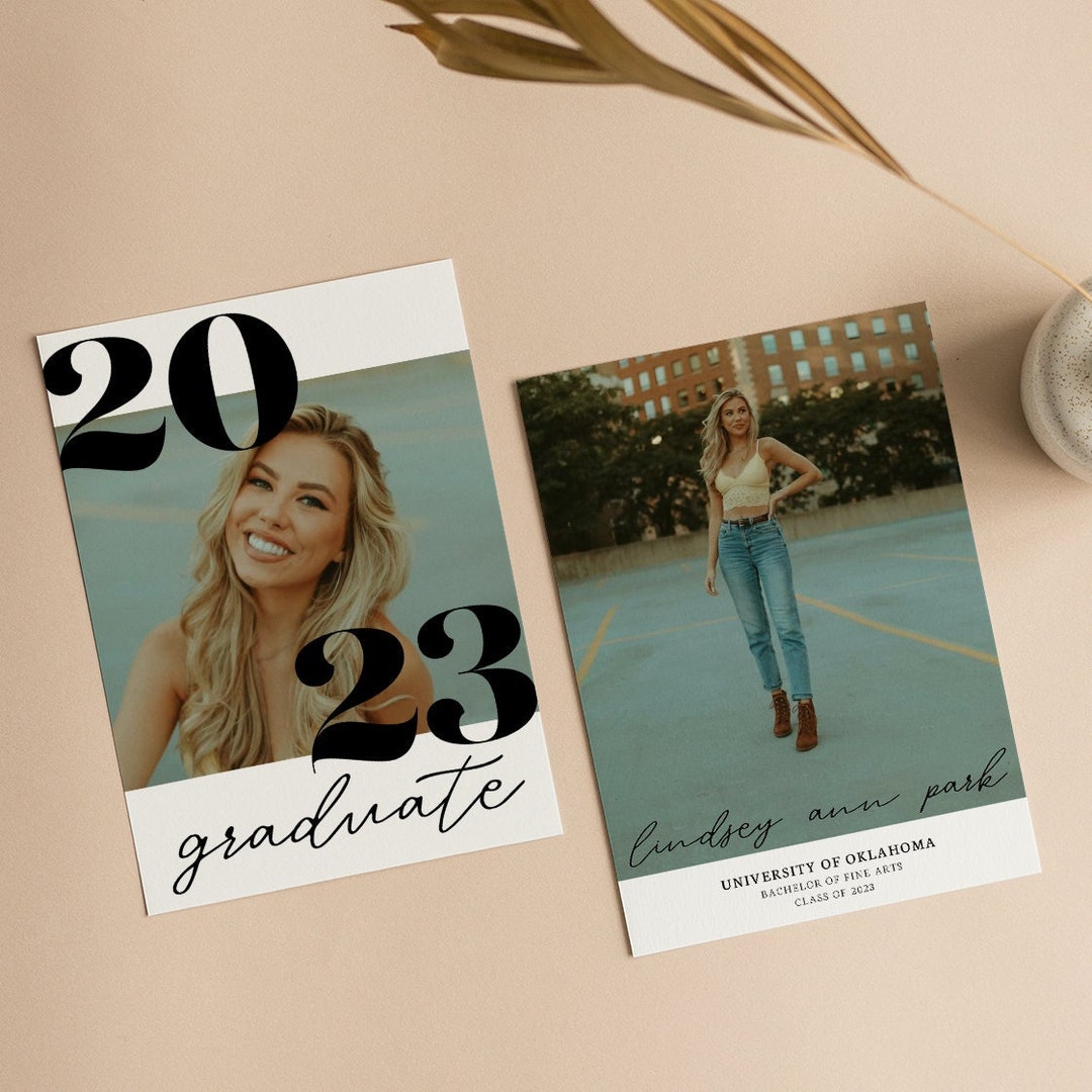 2023 Graduation Template Announcement Invitation Card Custom Class of ...
