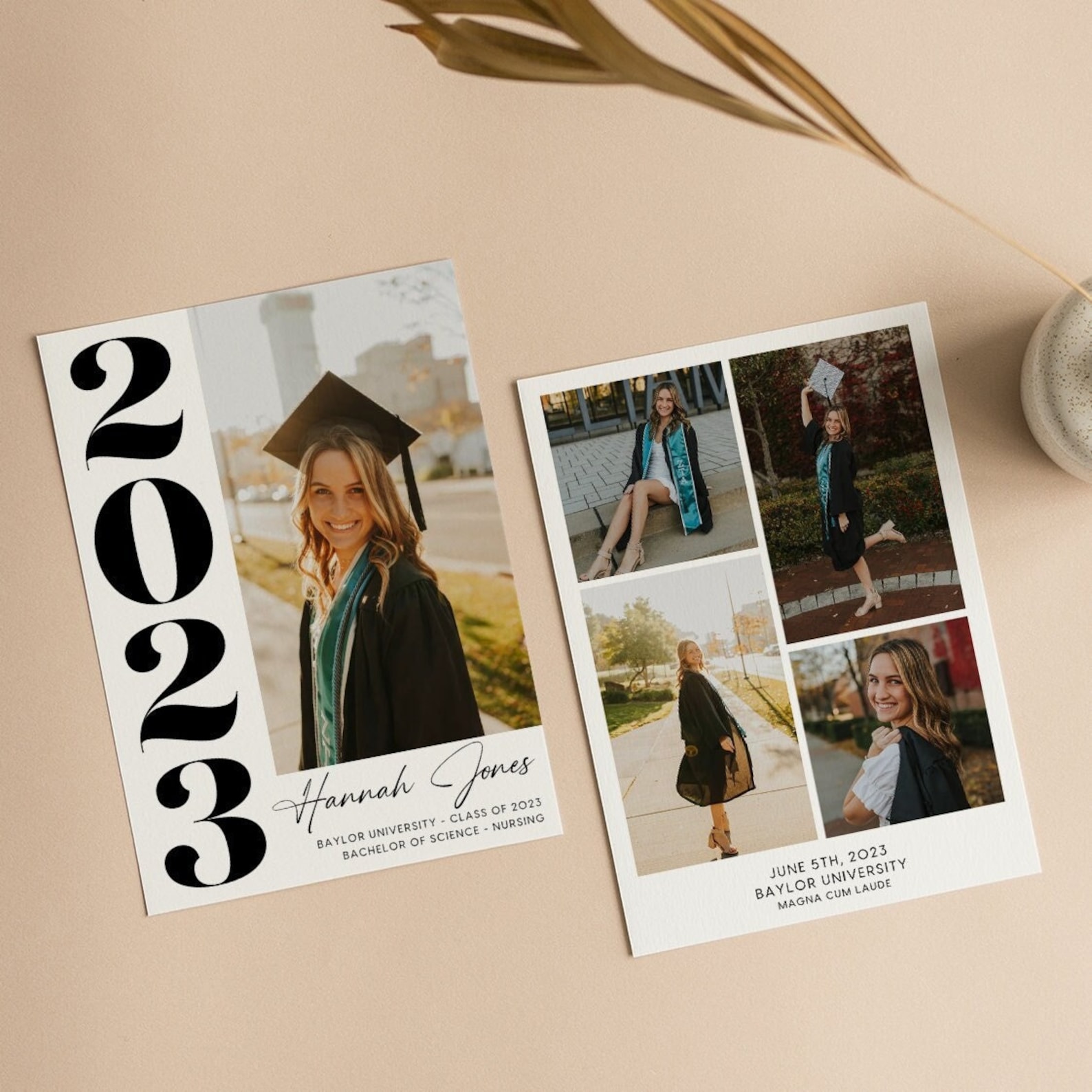 2023 Graduation Template Announcement Invitation Card Custom Class of ...