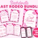 Last Rodeo BUNDLE Bachelorette Party Templates Invitation Itinerary ...
