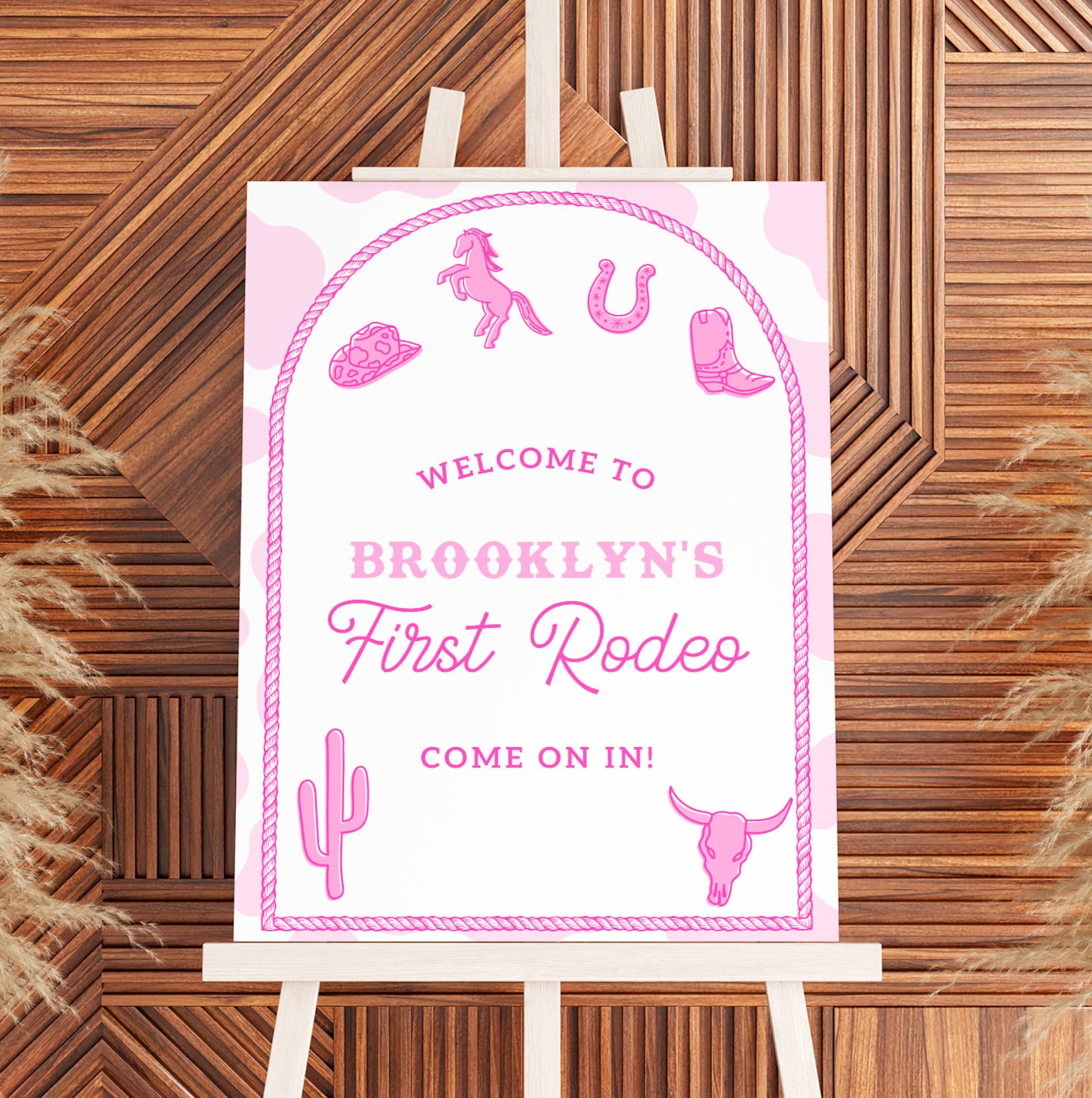 First Rodeo Welcome Sign Western First Birthday Rodeo Birthday Rodeo ...