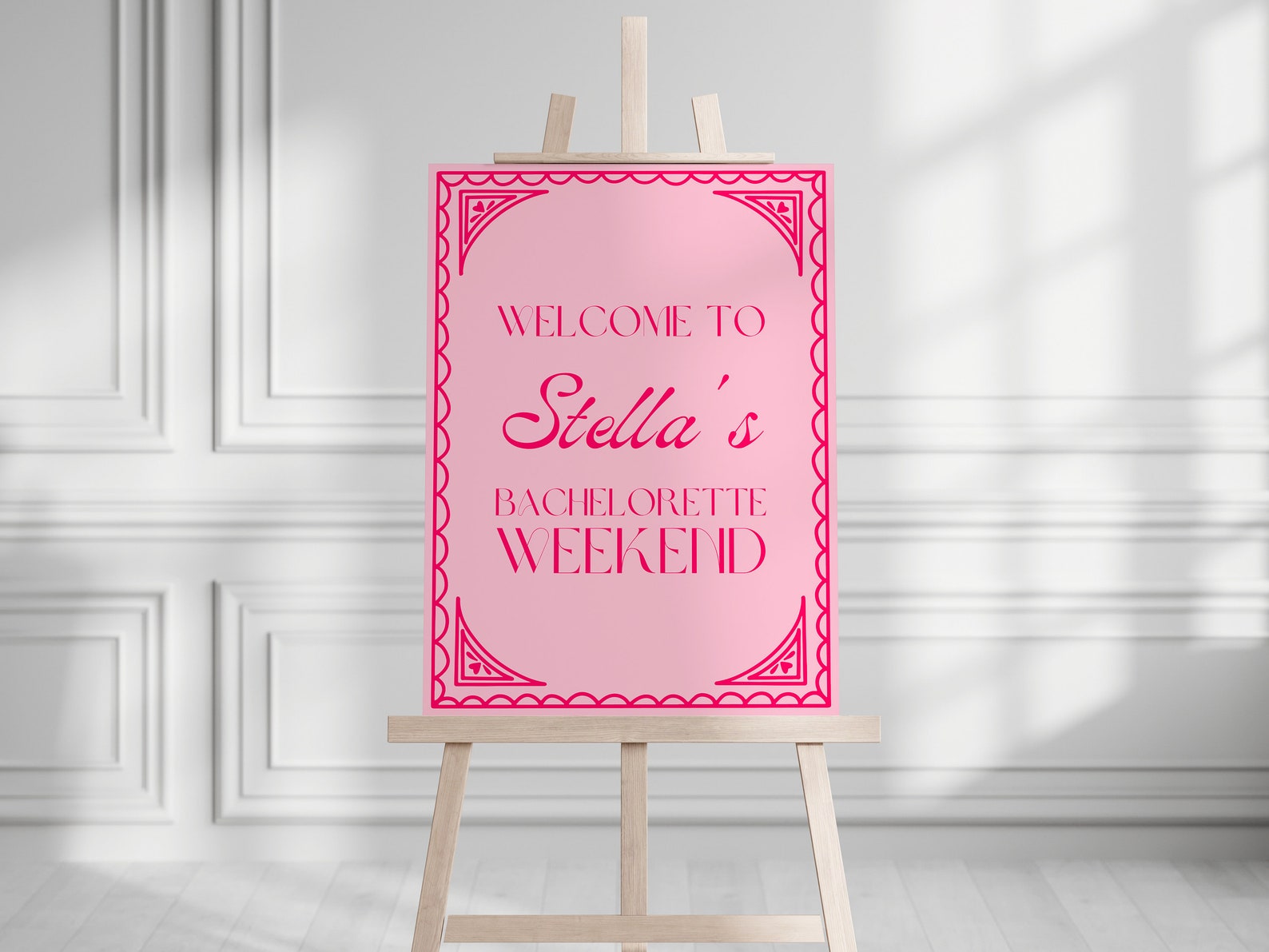 Bachelorette Party Welcome Sign Bachelorette Weekend Simple Design ...