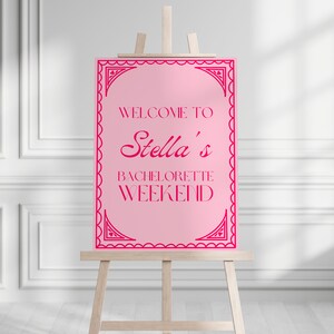 Bachelorette Party Welcome Sign Bachelorette Weekend Simple Design ...