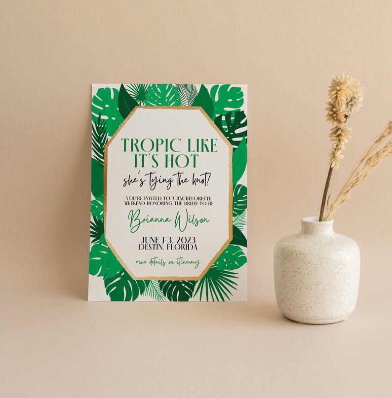 Tropic Like It's Hot Bachelorette Party Downloadable - Etsy
