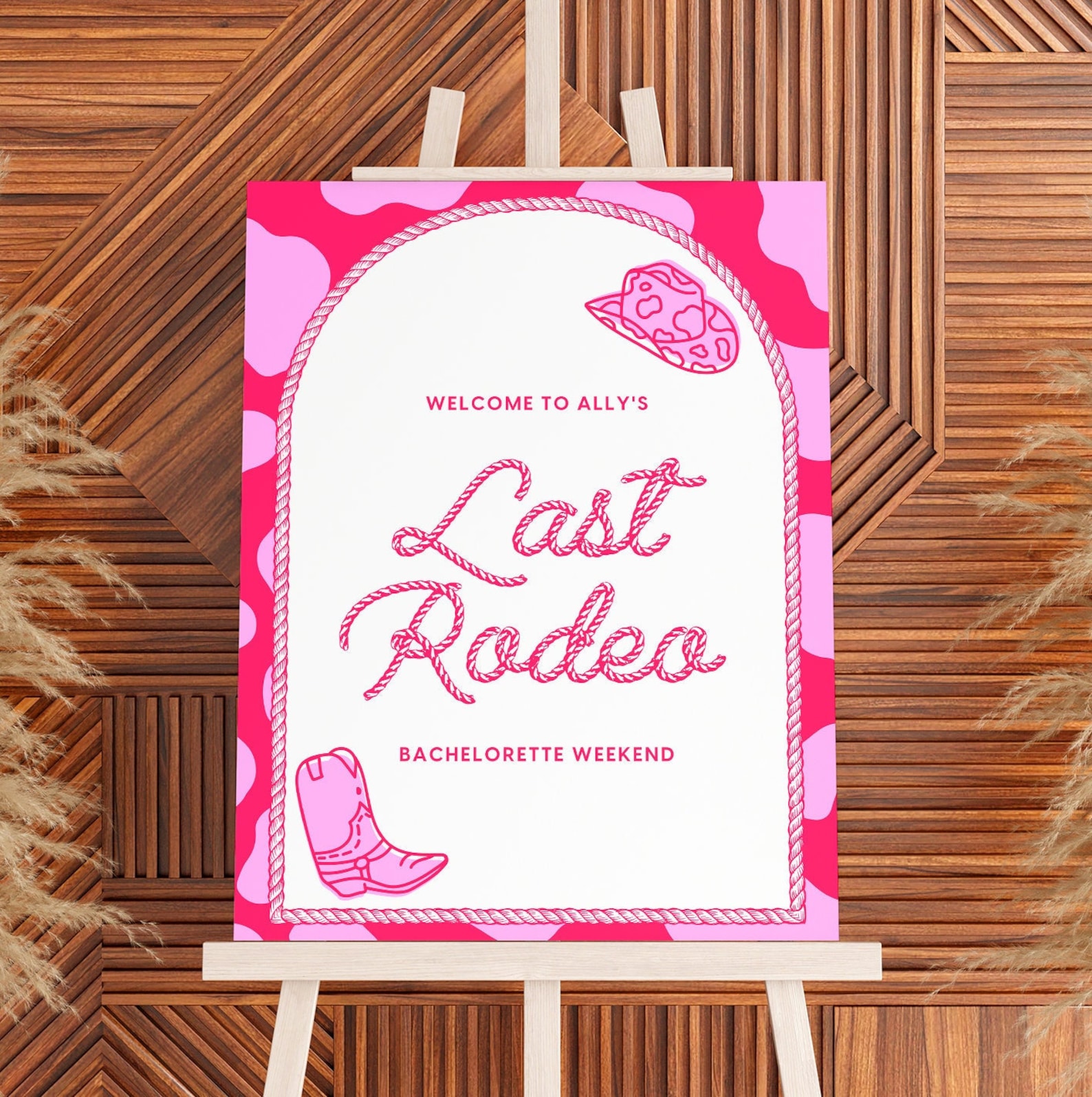 Editable Last Rodeo Bachelorette Party Template Welcome Sign - Etsy