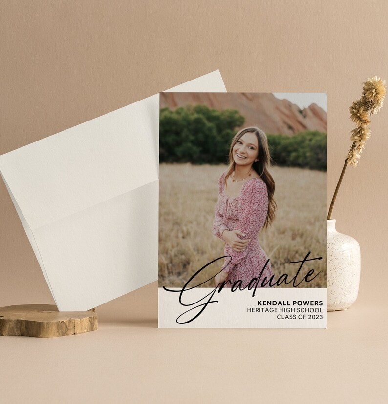 2023 Graduation Template Announcement Invitation Card Custom - Etsy