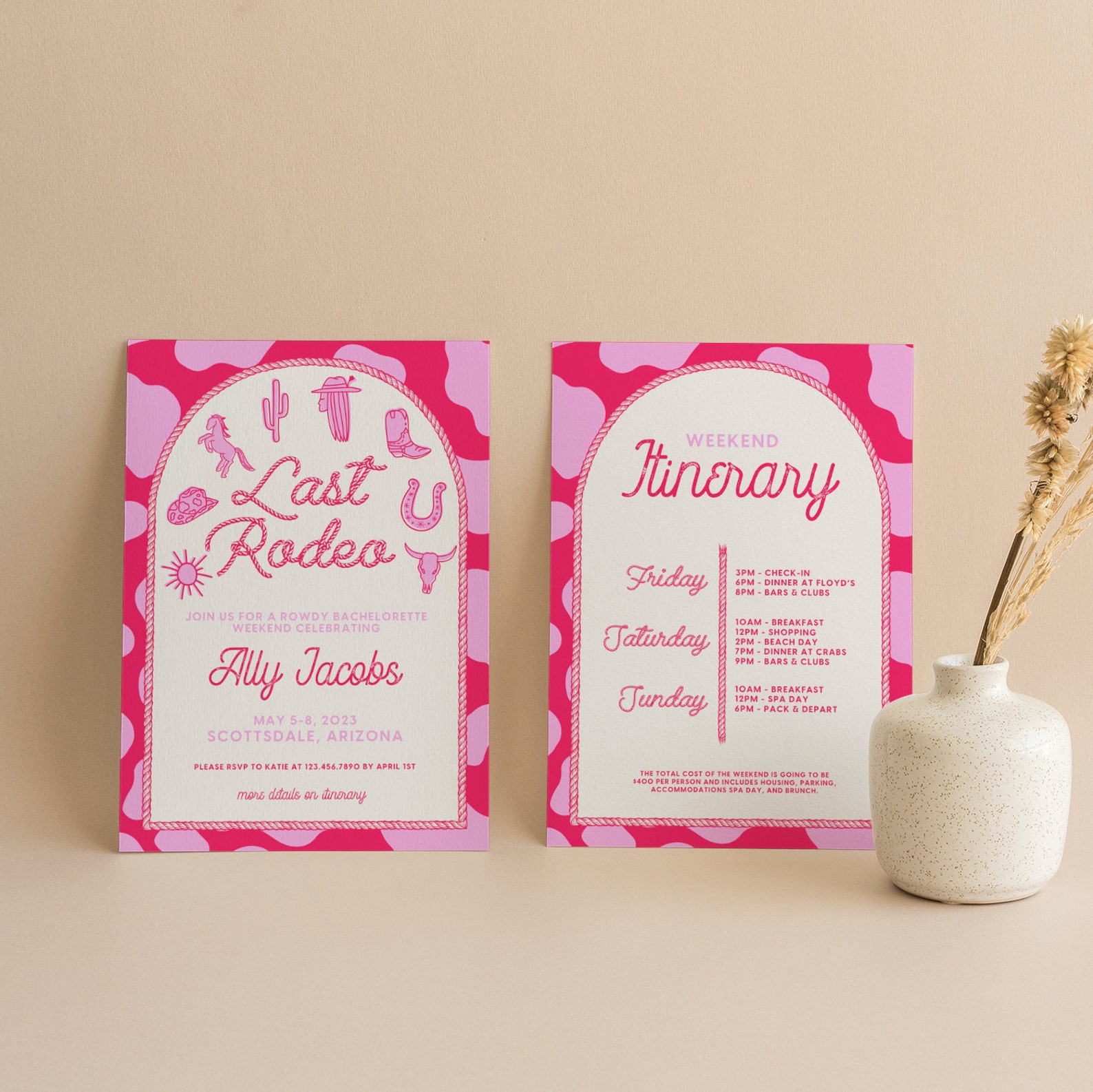 Editable Last Rodeo Bachelorette Party Template Invitation and - Etsy