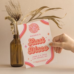 Last Disco Bachelorette Party Template Invitation and Itinerary Disco ...