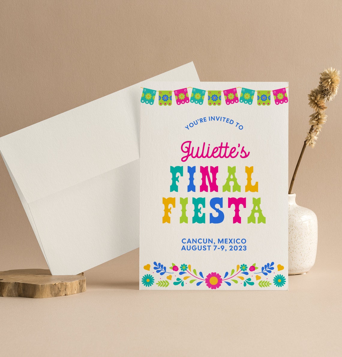 Final Fiesta Bachelorette Party Invitation Bachelorette Weekend Mexico ...