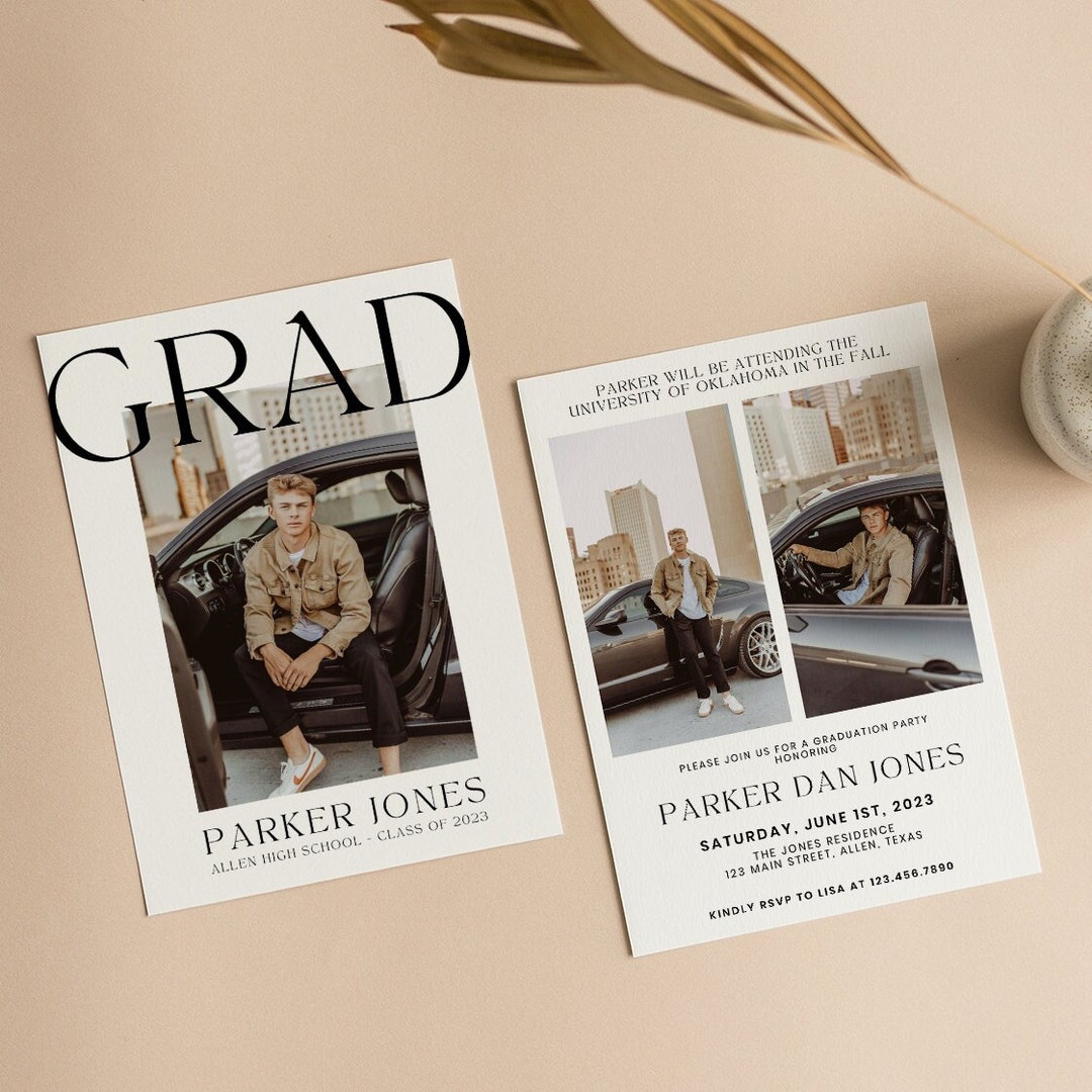 Graduation 2023 Template Announcement Invitation Card Custom Class of ...