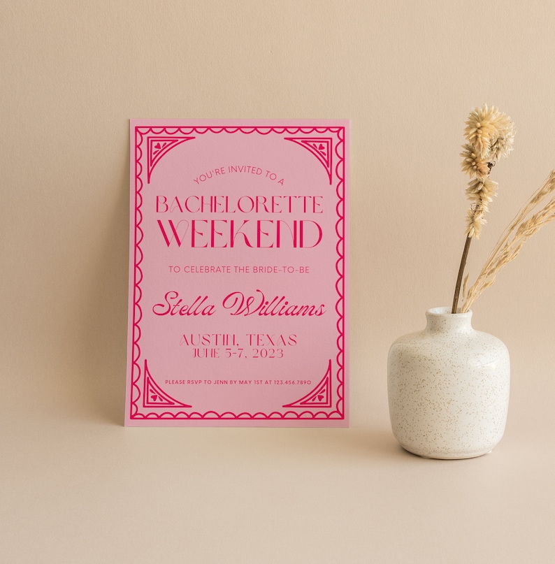 Bachelorette Party Invitation Bachelorette Weekend Invitation - Etsy