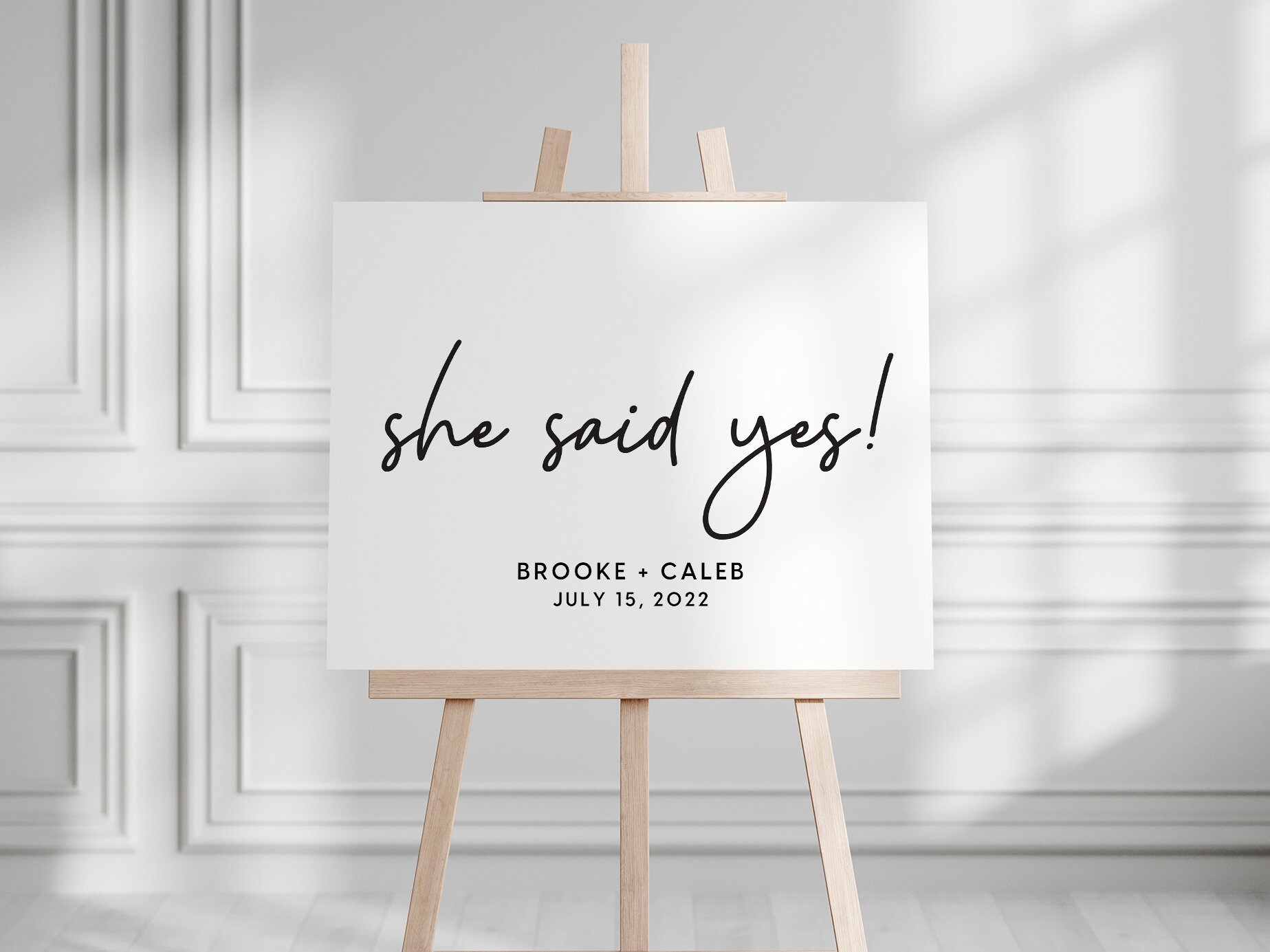 She Said YES Engagement Sign Wedding Couple Engaged Bridal Welcome ...