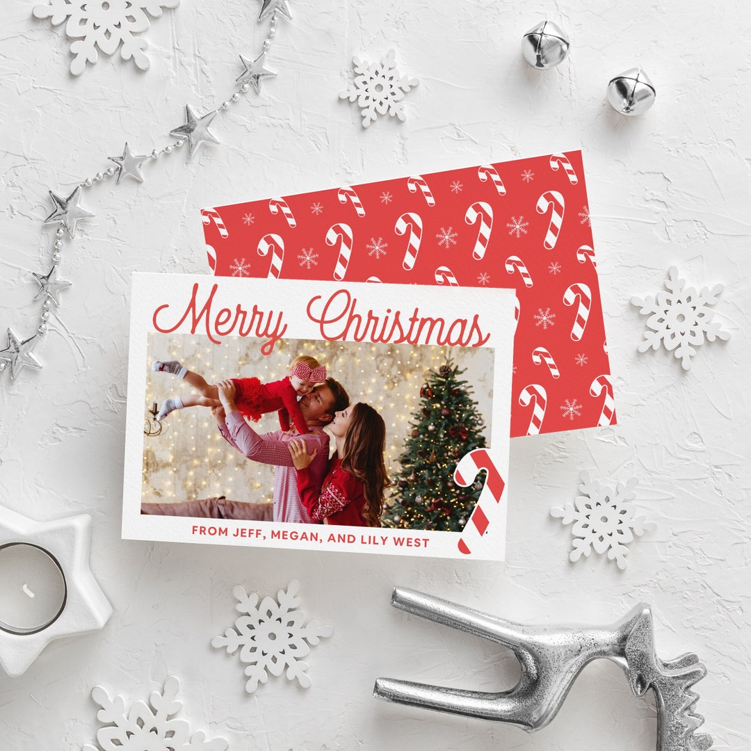 Custom Happy Holidays Editable Christmas Card Template Canva Instant ...