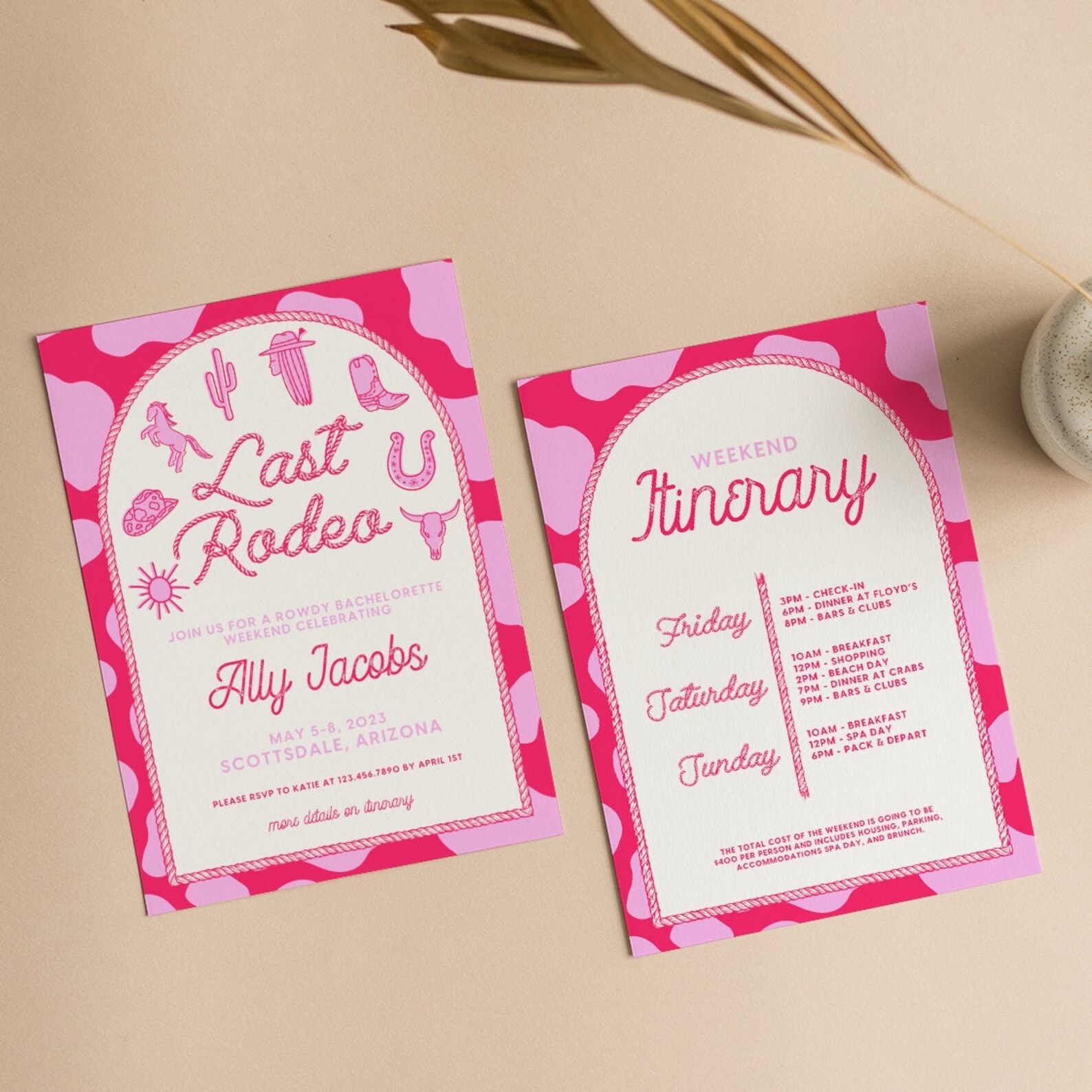 Editable Last Rodeo Bachelorette Party Template Invitation and - Etsy