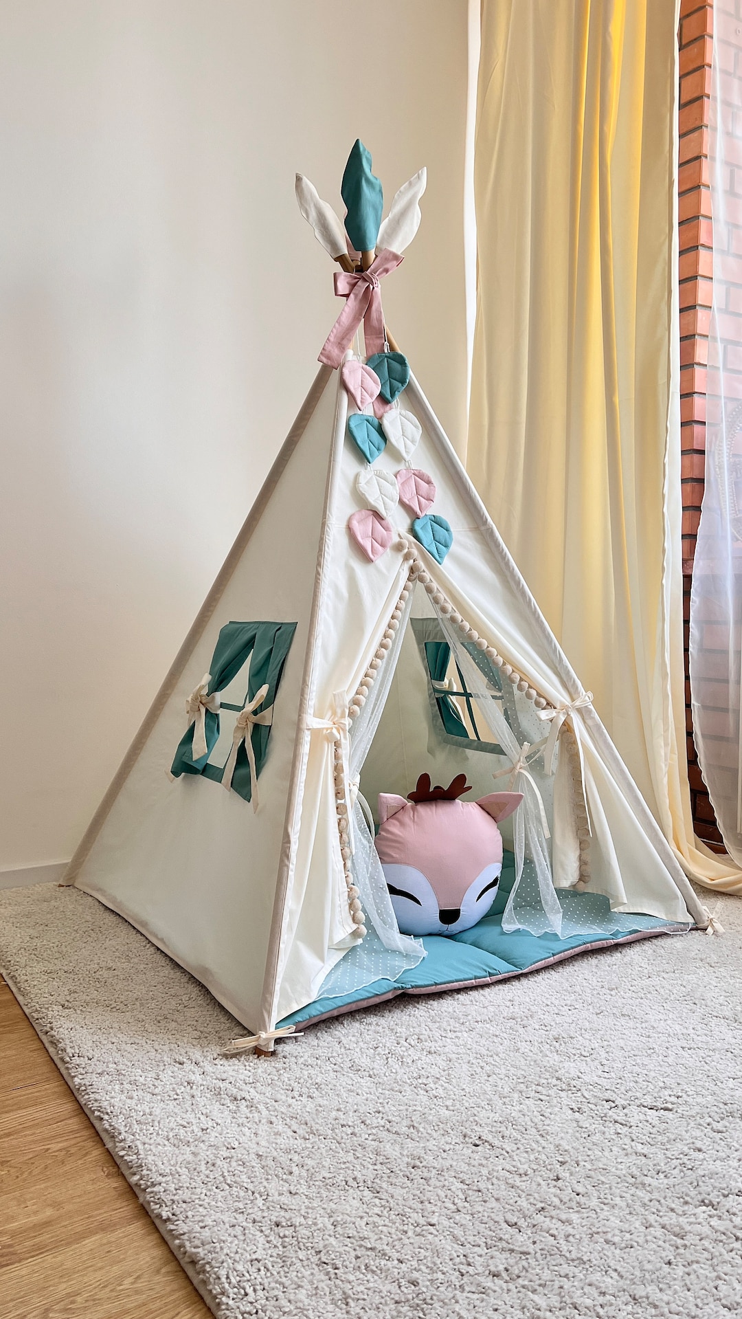 Ice Cream Teepee Tent for Kids, Play Tent, Baby Tent Teepee, Indoor ...