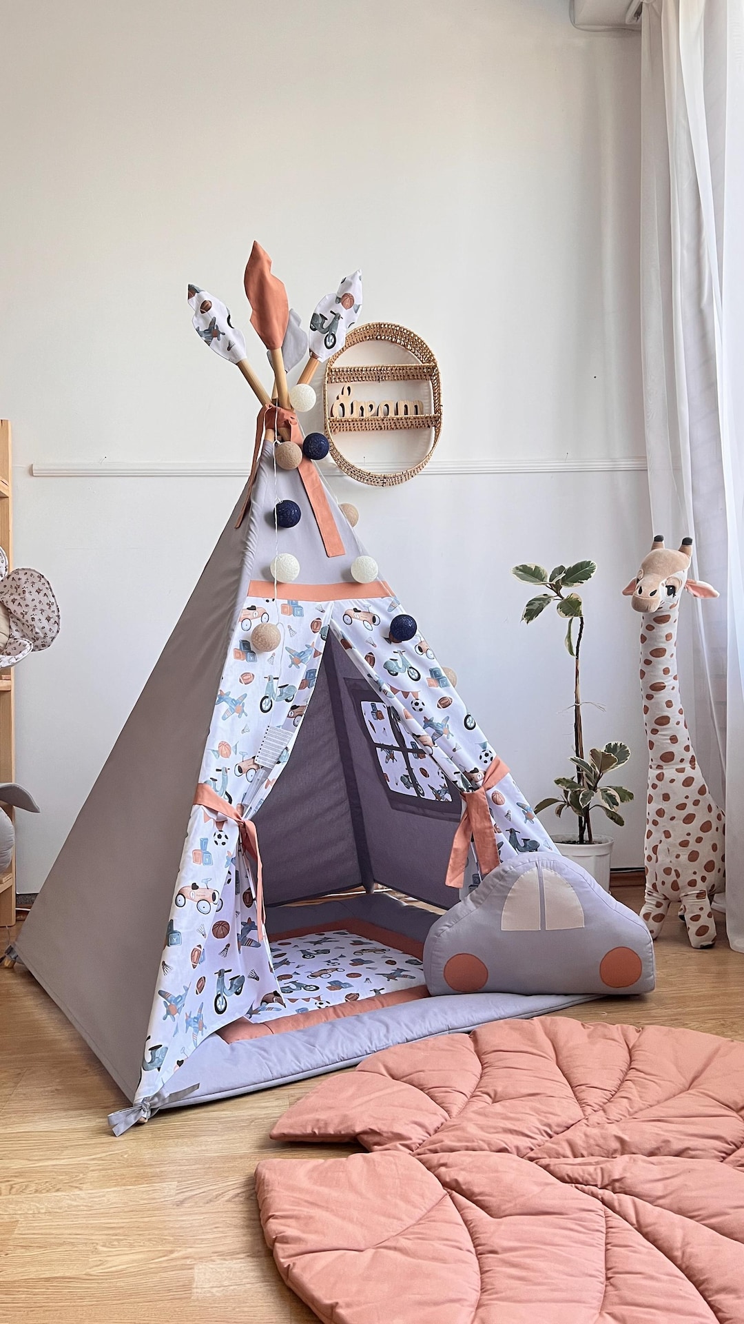Teepees for Kids, Play Tent, Children Playhouse, Cars Nursery Decor ...