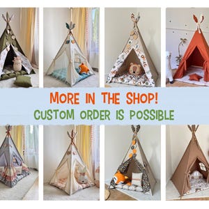 RED Teepee, Play Tent, Playhouse, Personalized Prezent, Birthday Gift ...