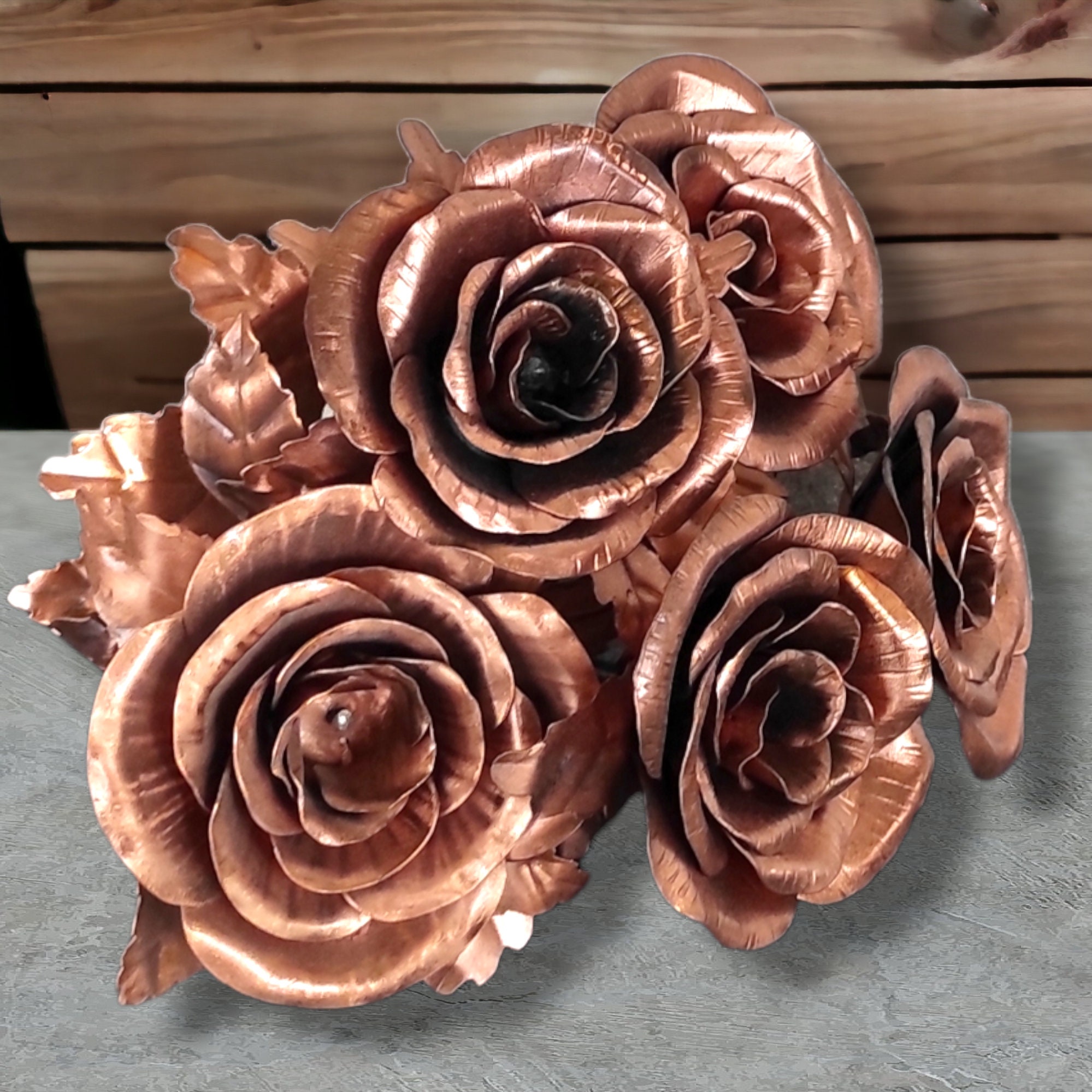 Pure Copper Rose, a Beautiful Handmade Rose. Also Available Flame ...