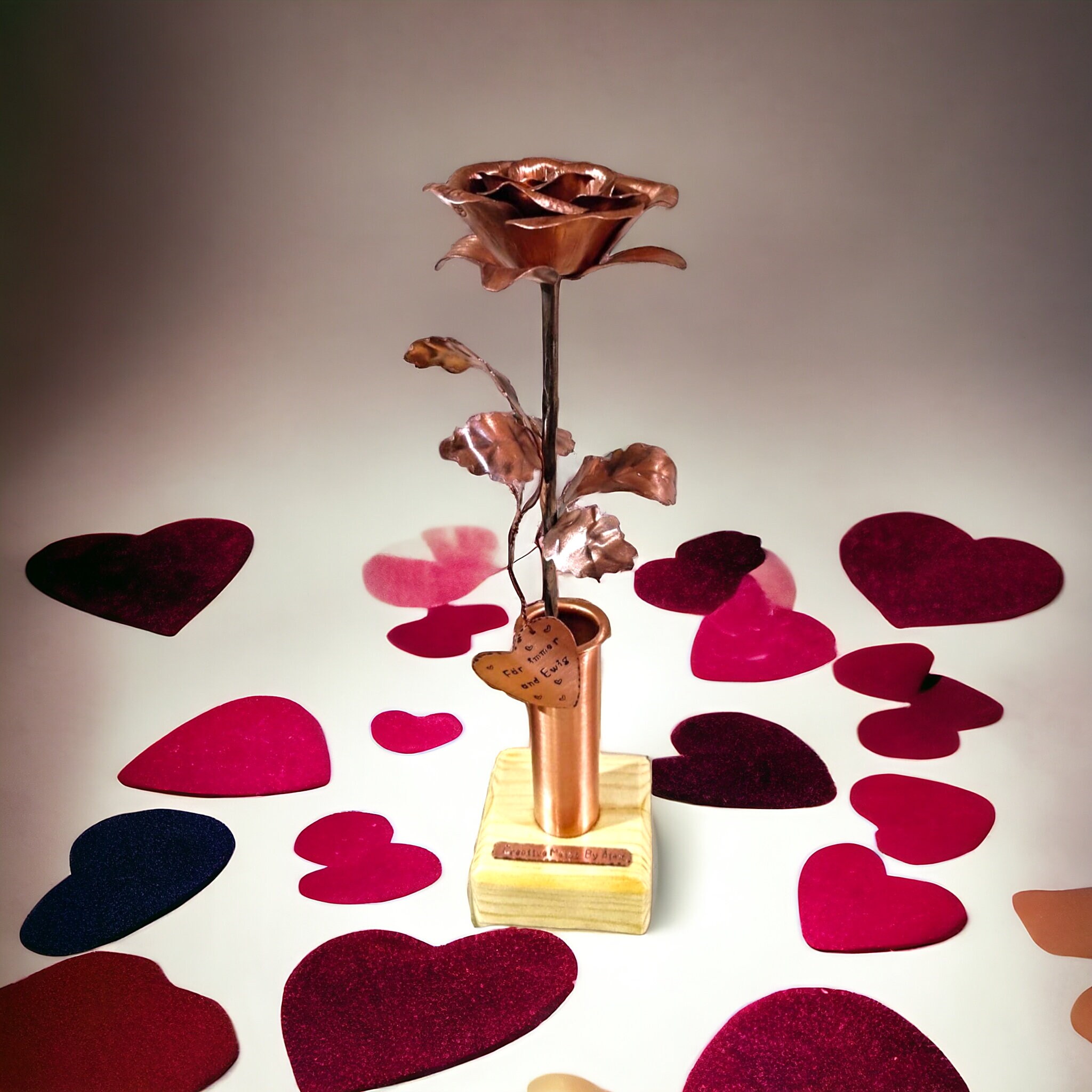 Pure Copper Rose, a Beautiful Handmade Rose. Also Available Flame ...