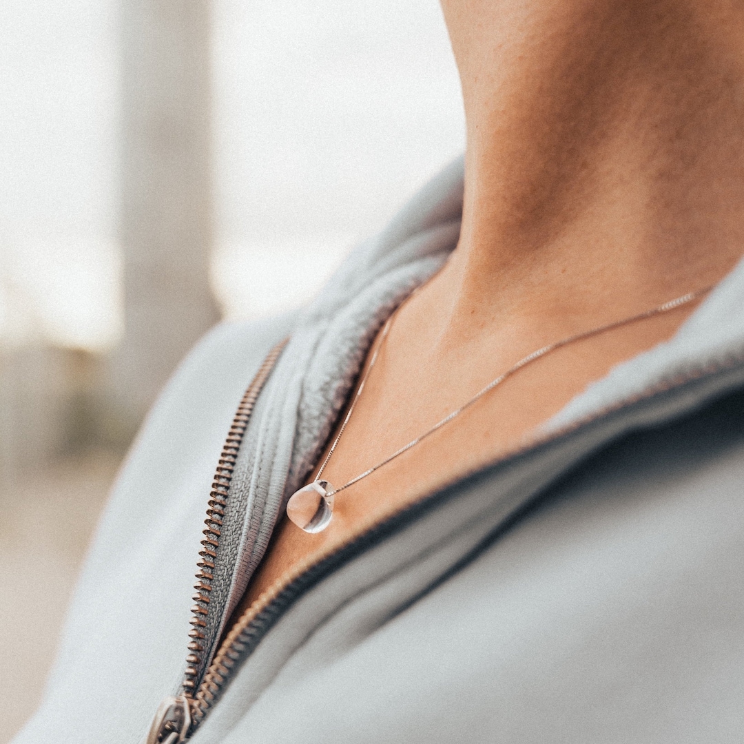 Water Drop Sterling Silver Necklace - Etsy
