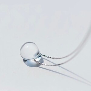 Water Drop Sterling Silver Necklace - Etsy